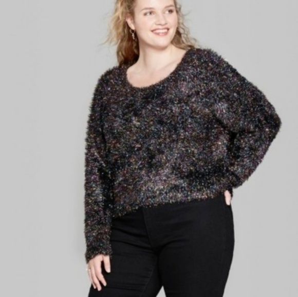 wild fable | Sweaters | Wild Fable Black Rainbow Sweater | Poshmark